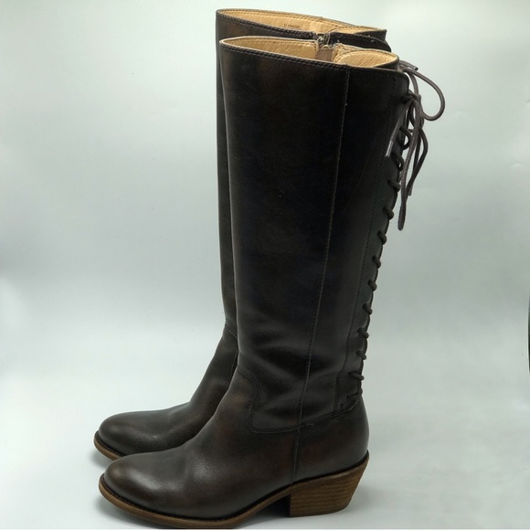 Sofft Shoes Sofft Womens Sharnell Heel Brown Leather Boots Lace Up Zip Size 7 Msrp 24 Poshmark